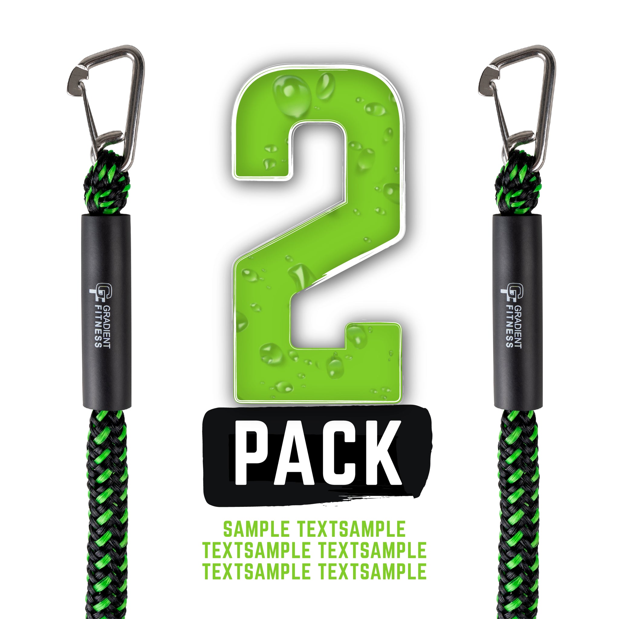 Gradient Fitness Boat Bungee Dock Lines (2 Pack)